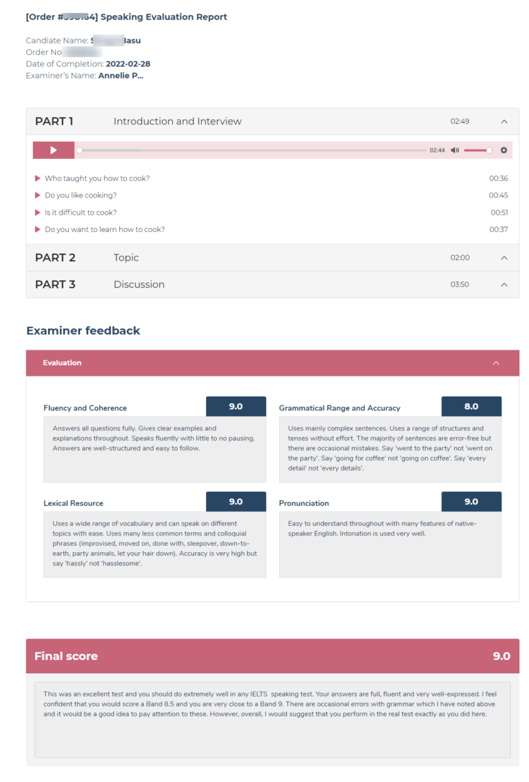 Speaking Test – IELTS Online Practice Tests